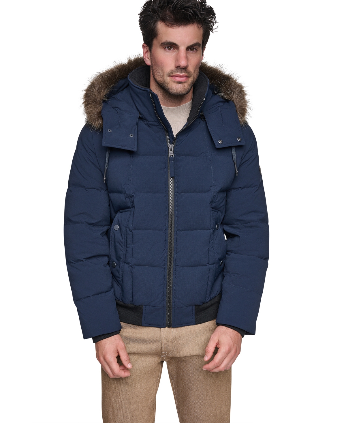 Click here for Marc New York Mens Quilted Fur Collar Bomber Jacke... prices