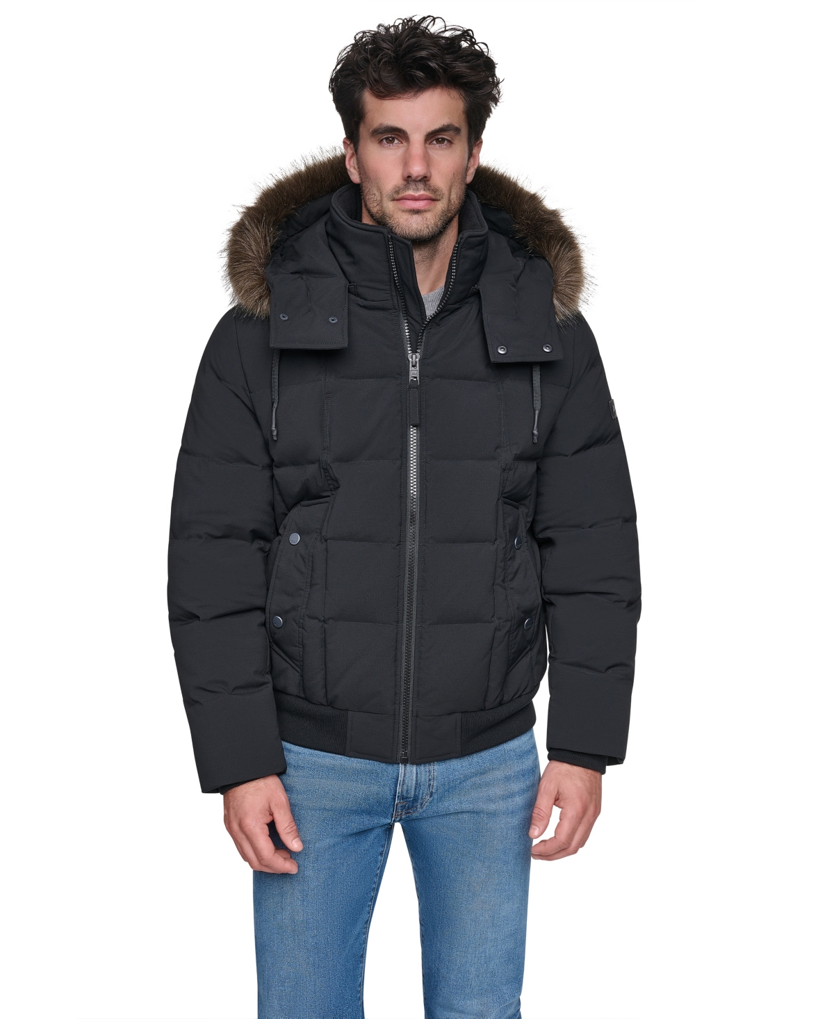 Click here for Marc New York Mens Quilted Fur Collar Bomber Jacke... prices