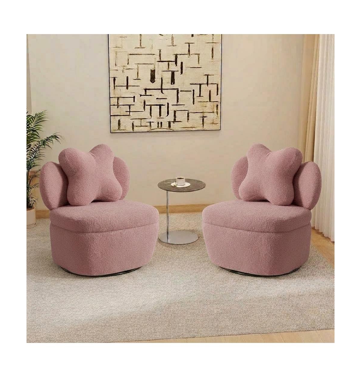 Click here for homfan 360degree(s) Rotating Accent Chair Set of 2... prices