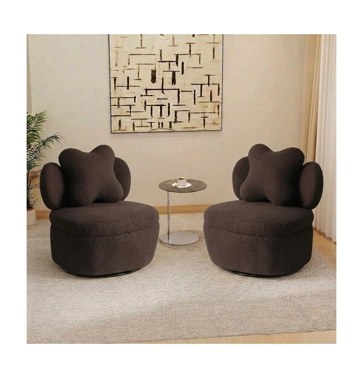 Click here for homfan 360degree(s) Rotating Accent Chair Set of 2... prices