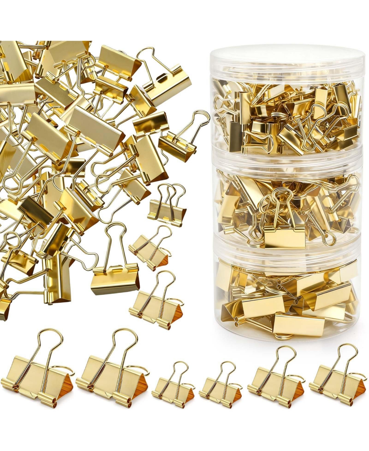 Click here for Danrong 174 Pack Metal Binder Clips 3 Sizes With S... prices