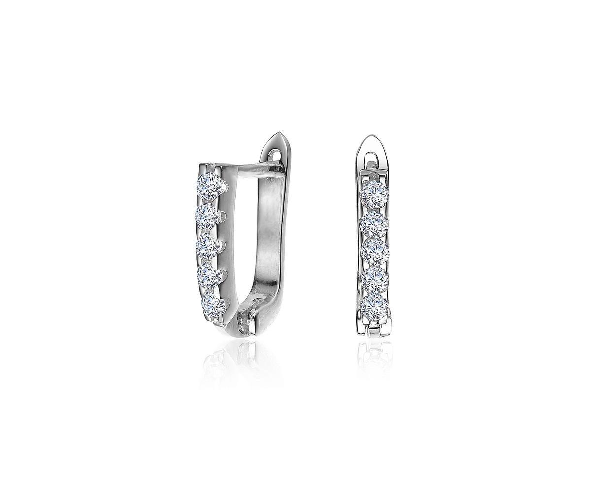 Click here for Clear Cubic Zirconia Extra Mini Hoop Earrings - Wh... prices