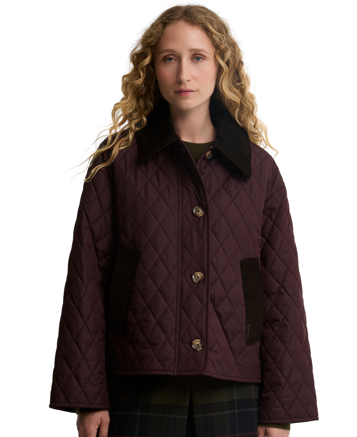 Click here for Barbour Womens Moira Quilted Coat - Fig/Shadow cla... prices