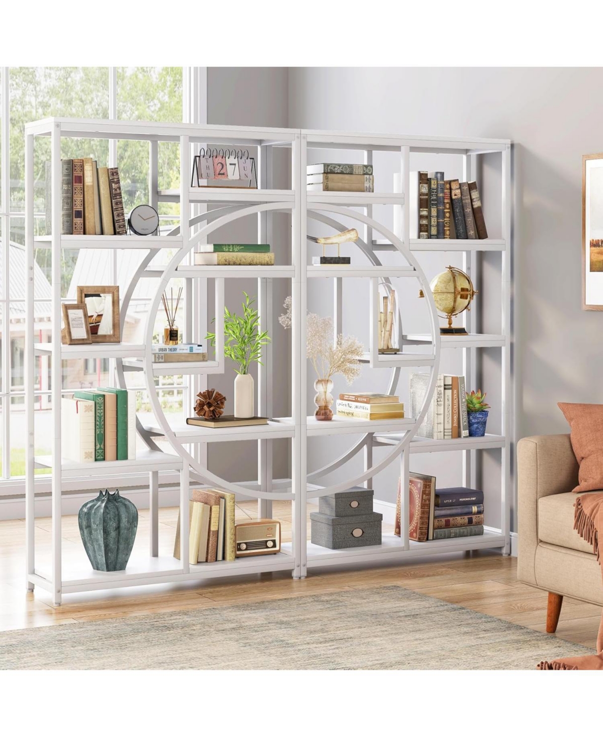 Click here for Tribesigns 5 Tier Industrial Bookshelf Set of 2  F... prices