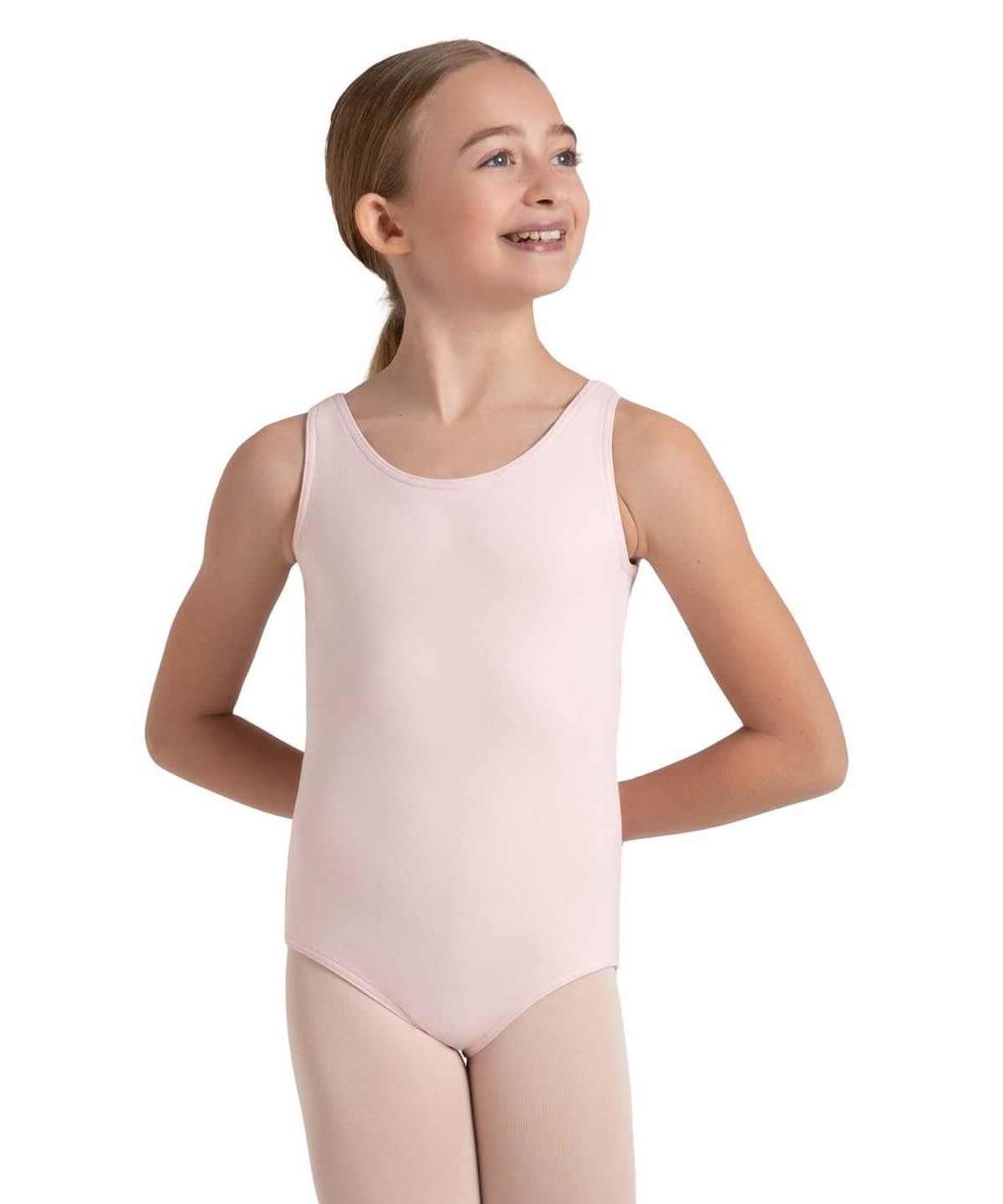 Click here for Capezio Girls High-Neck Tank Leotard - Blush prices