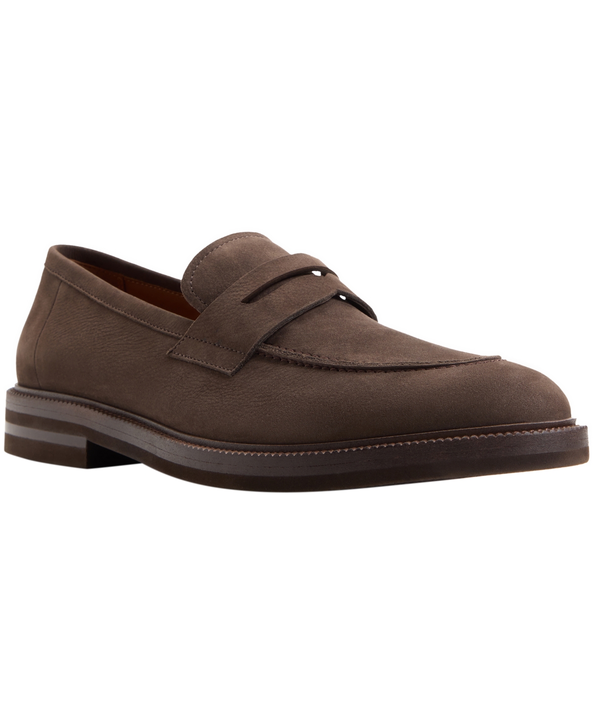Click here for Aldo Mens Fenson Round-Toe Loafers - Brown prices