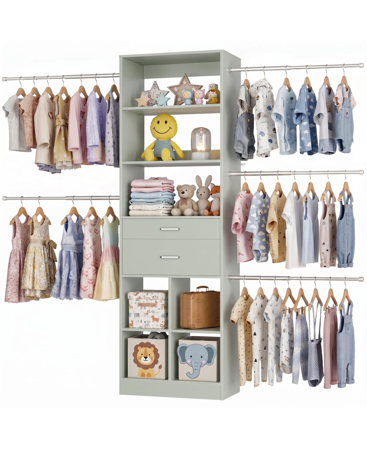 Click here for Aheaplus Small Closet Organizer with Drawers and H... prices