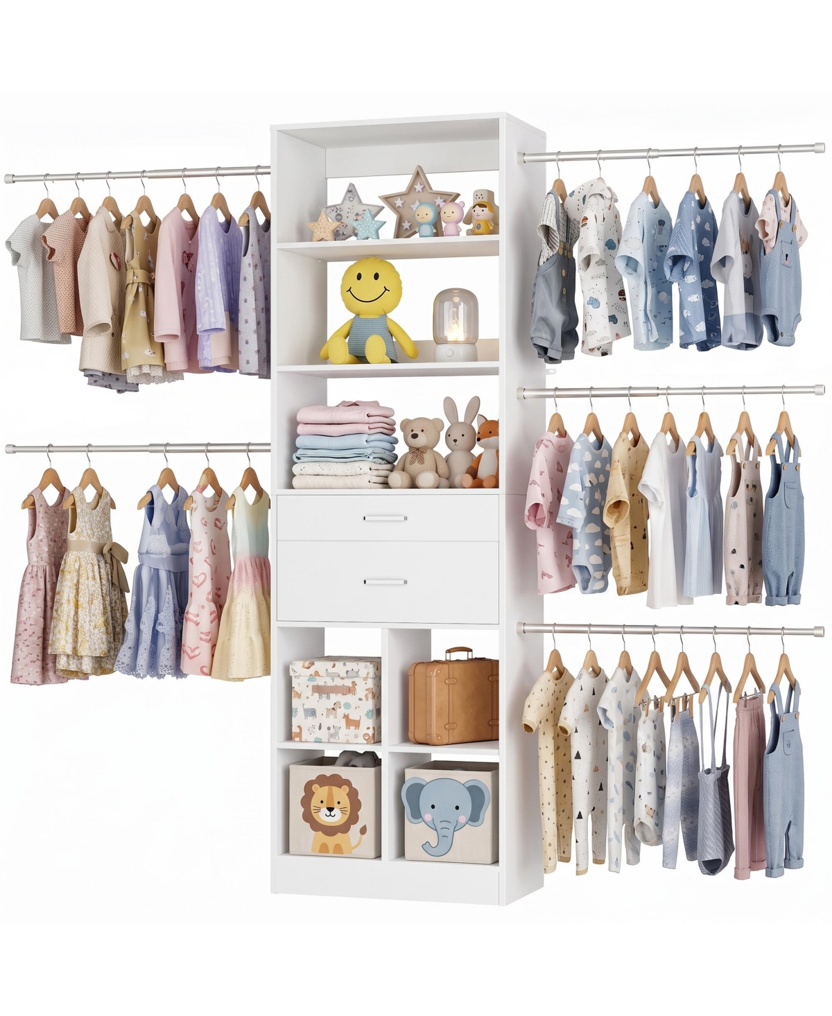 Click here for Aheaplus Small Closet Organizer with Drawers and H... prices
