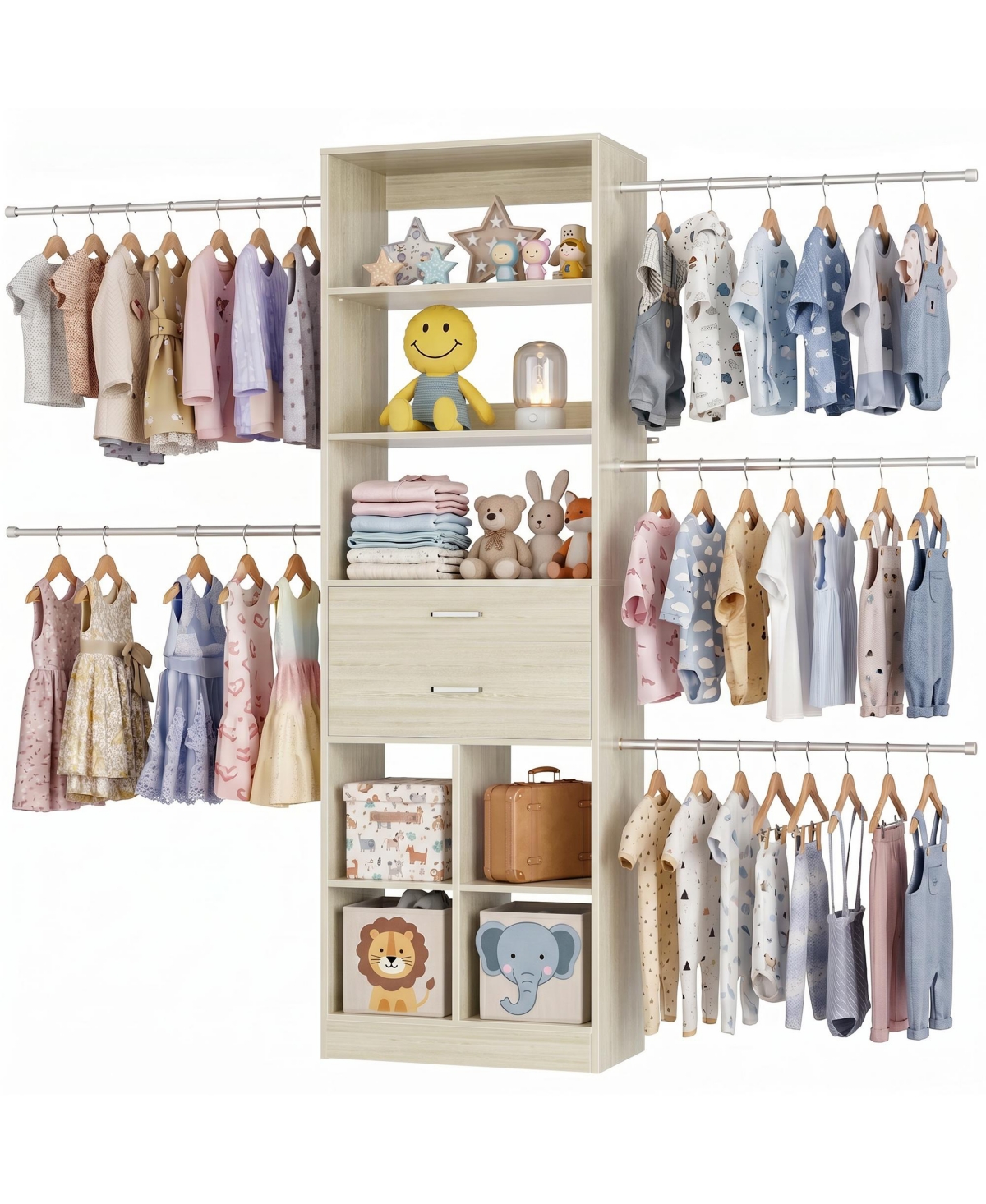 Click here for Aheaplus Small Closet Organizer with Drawers and H... prices