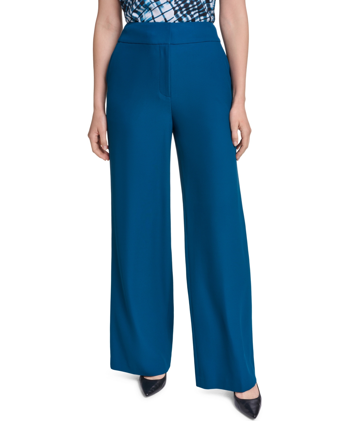 Click here for Calvin Klein Womens Whitney High-Rise Wide-Leg Pan... prices