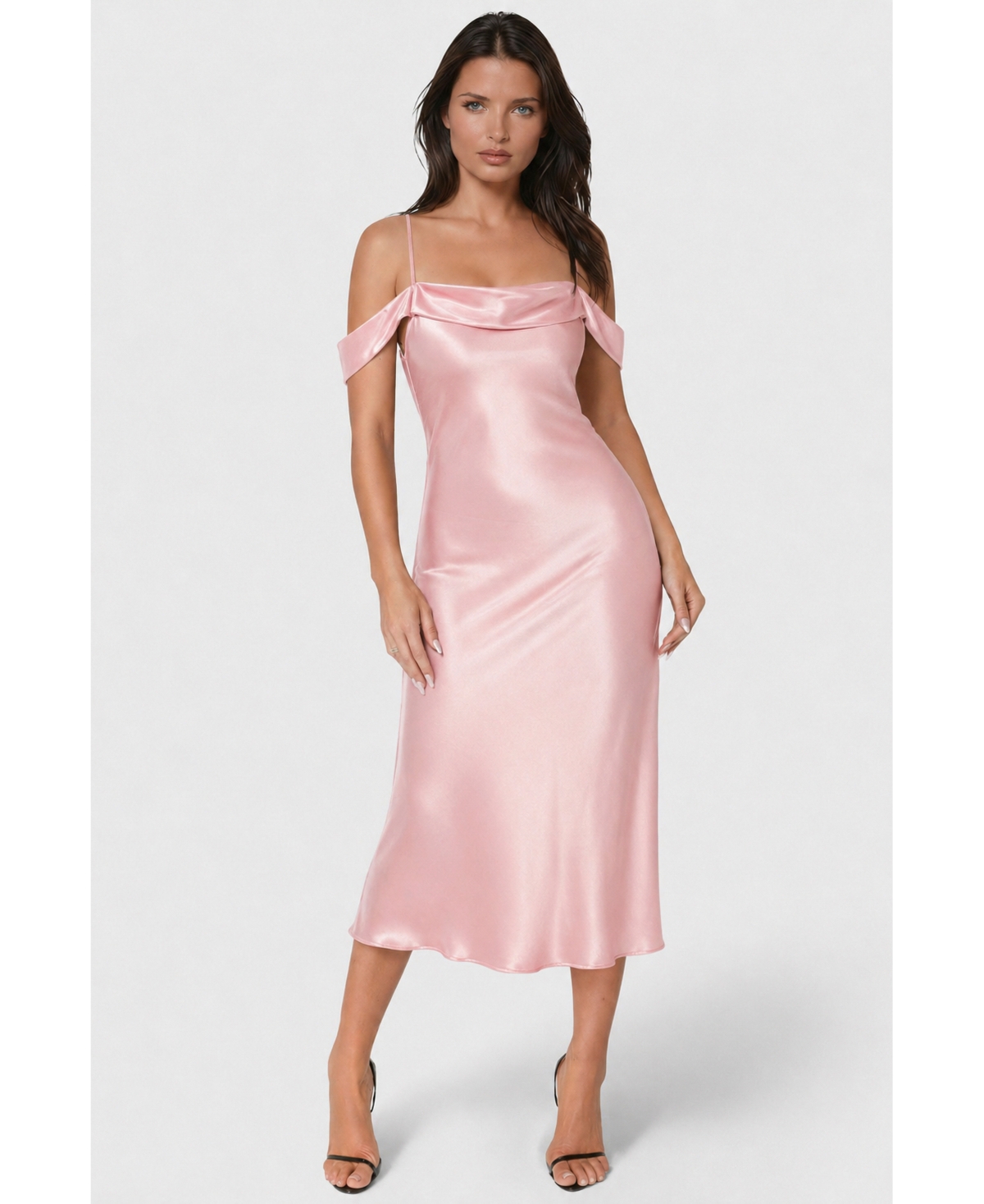 Click here for Bebe Womens Spaghetti Strap Drape Shoulder High-Sl... prices