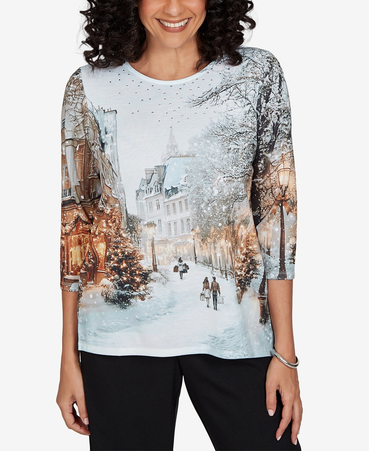 Click here for Alfred Dunner Petite Classic Christmas In The City... prices