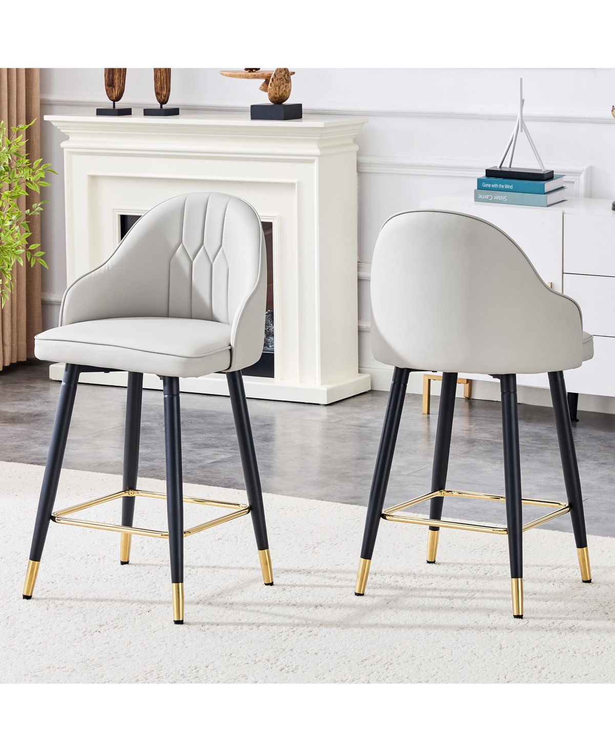 Click here for Clihome 2 Piece Pu Leather Bar Stools  Counter Hei... prices