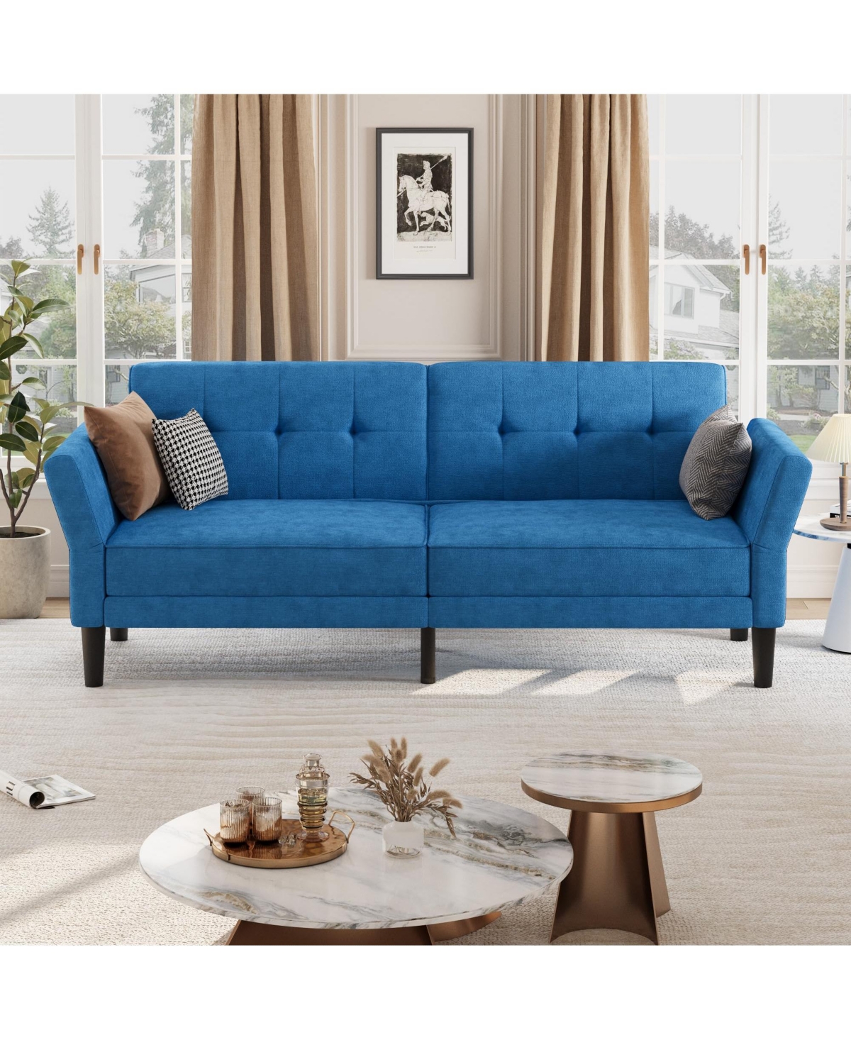 Click here for homfan 89 Futon Sofa Bed  Modern Sleeper Couch wit... prices