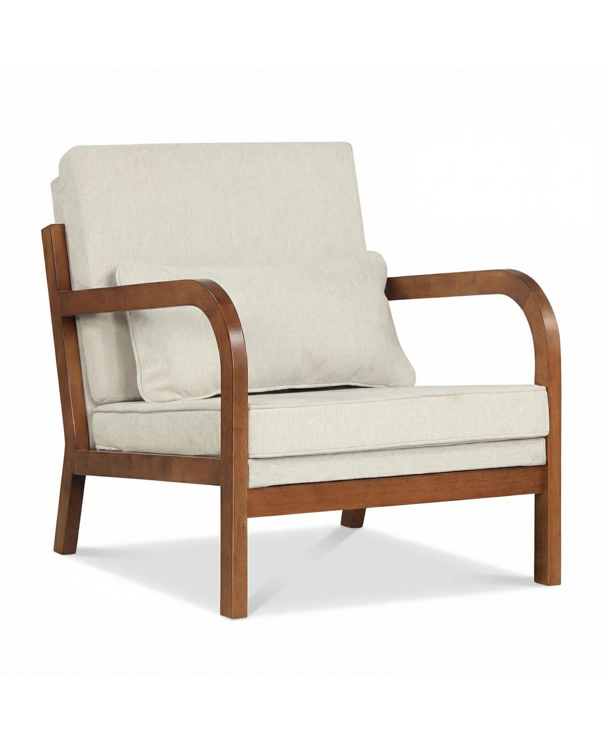 Click here for Gymax Accent Chair Faux Leather Upholstered Armcha... prices