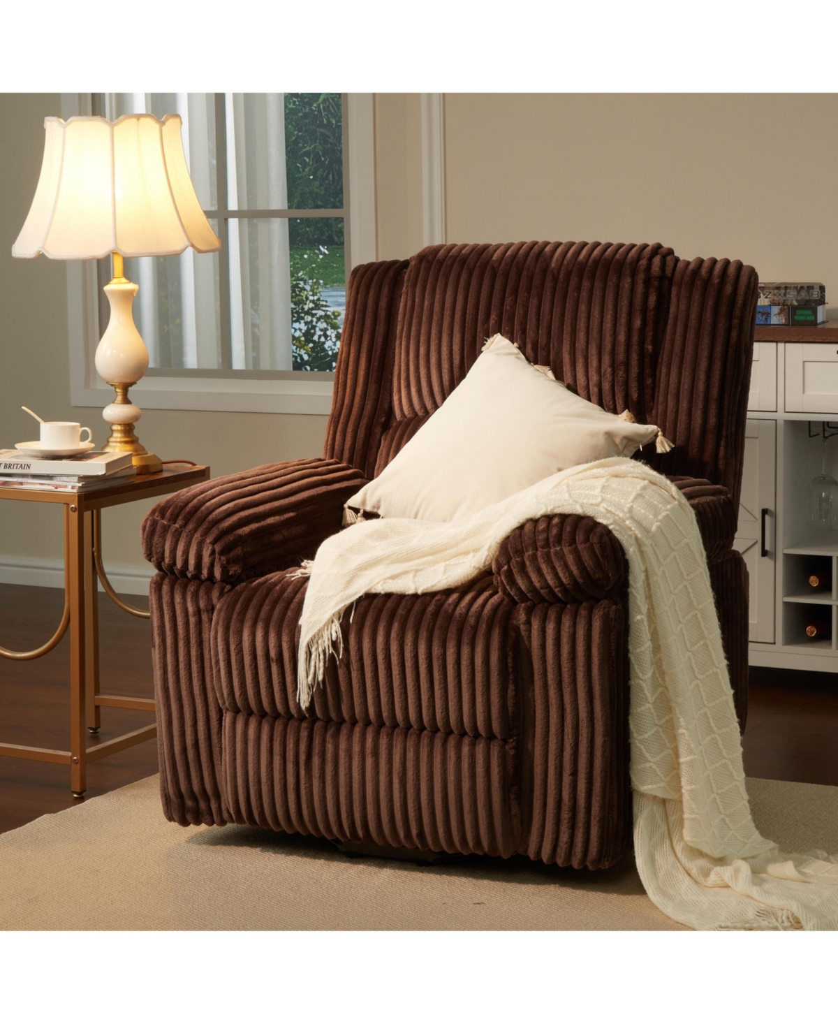Click here for homfan Manual Recliner Chair with Pillow Top Arms... prices