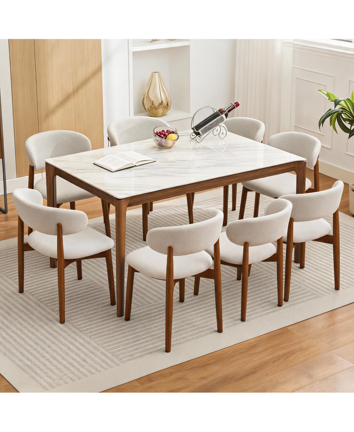 Click here for homfan Set of 8 Mid-Century Modern Dining Chairs... prices