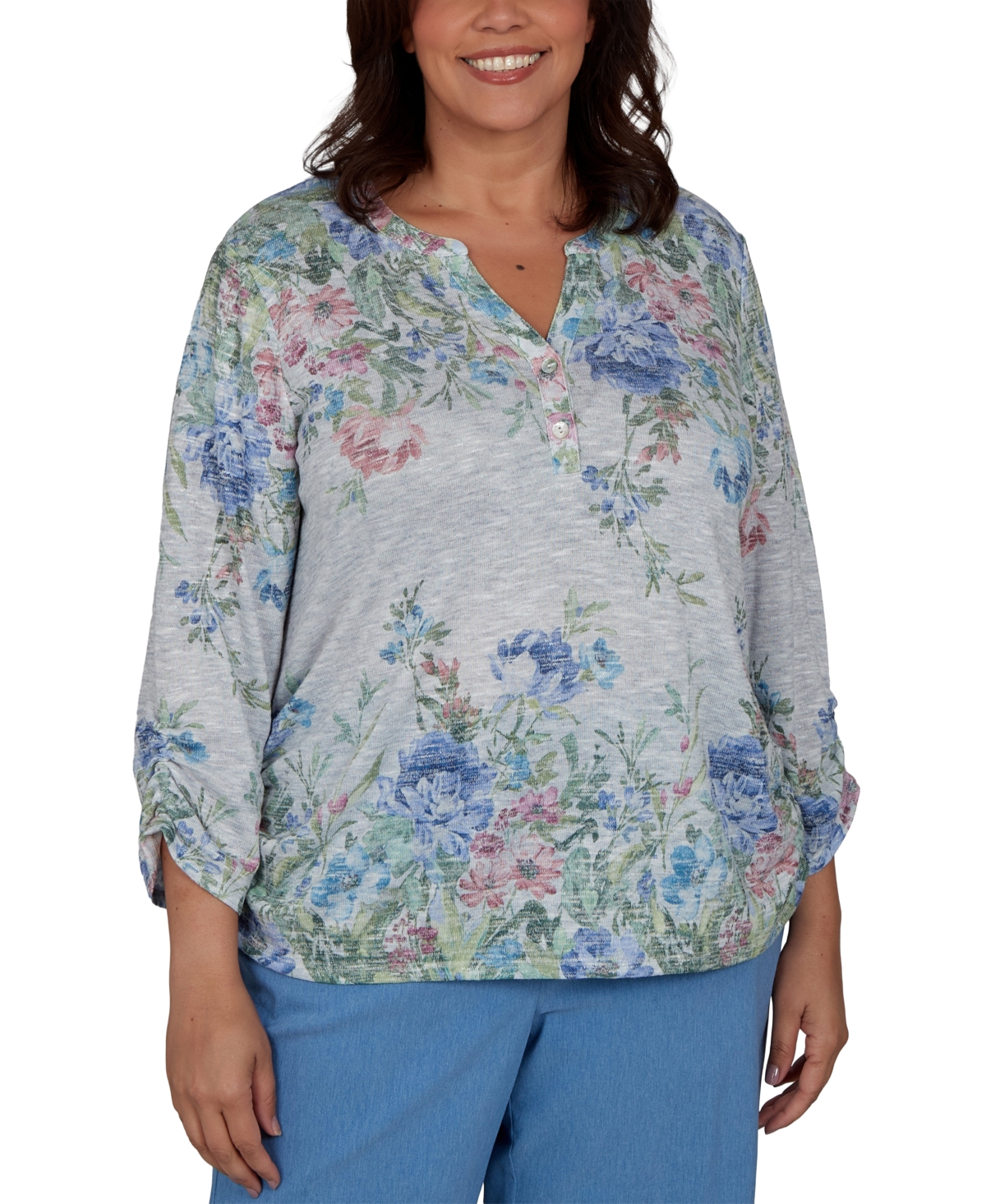 Click here for Alfred Dunner Plus Size Provence Floral Borders He... prices