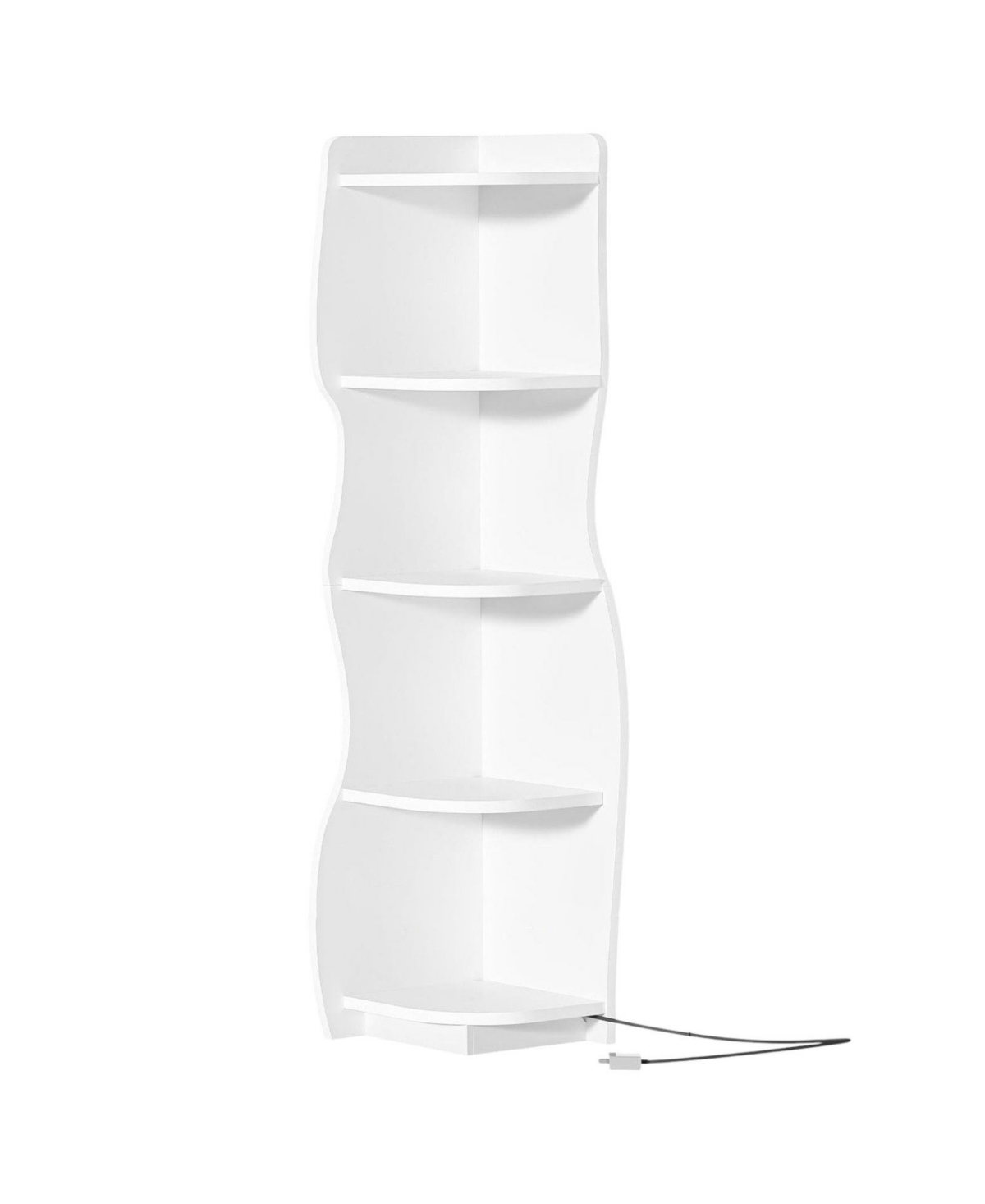 Click here for Slickblue 5-Tier Corner Bookshelf with Led Light M... prices
