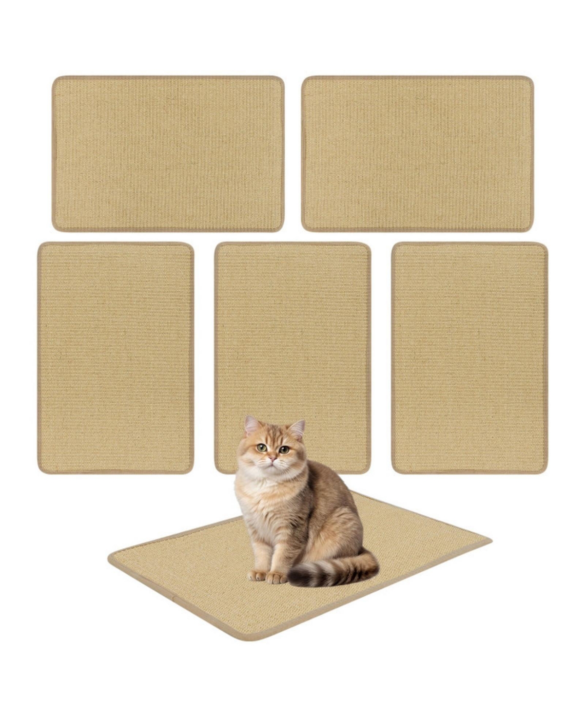 Click here for Hongge 6-Piece Cat Scratcher Mat Set 24 x 16 Inch... prices