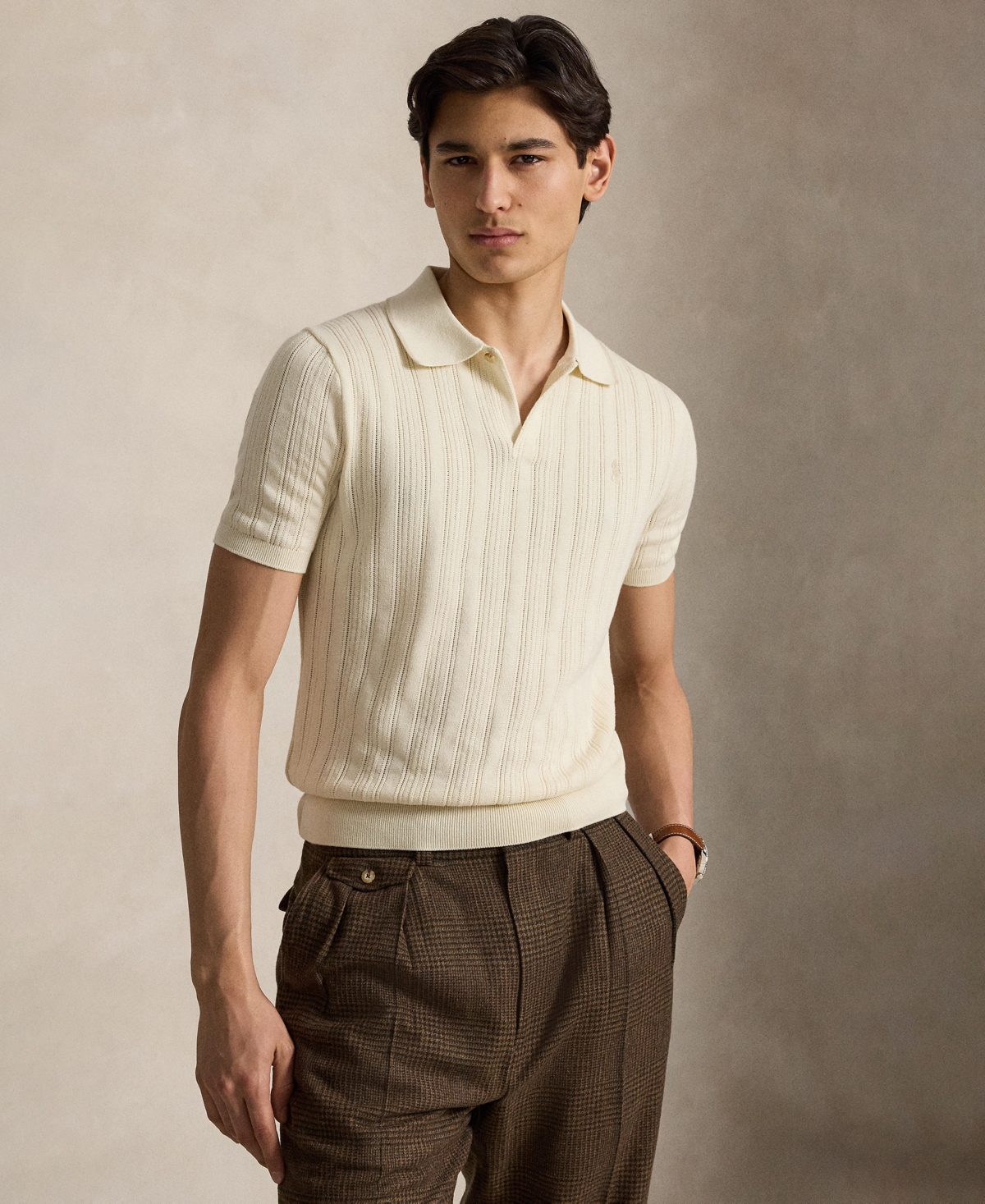 Click here for Polo Ralph Lauren Mens Textured Cotton Polo Shirt... prices