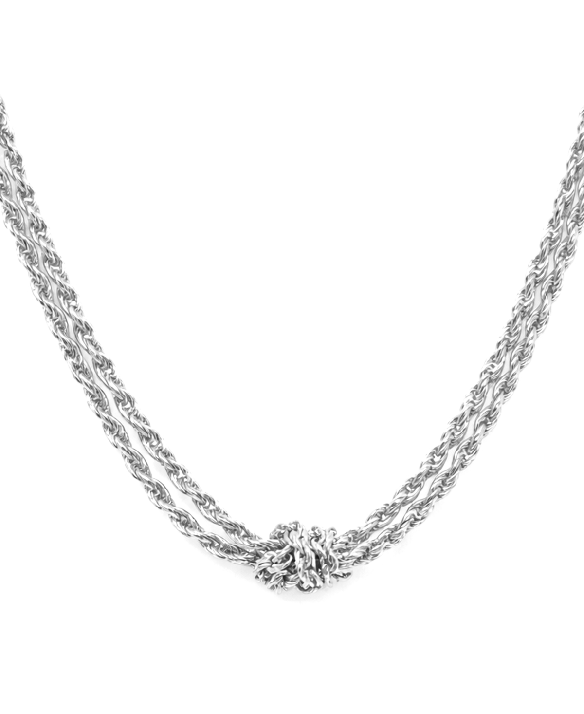 Click here for And Now This Silver Plated Knotted Chain Necklace... prices