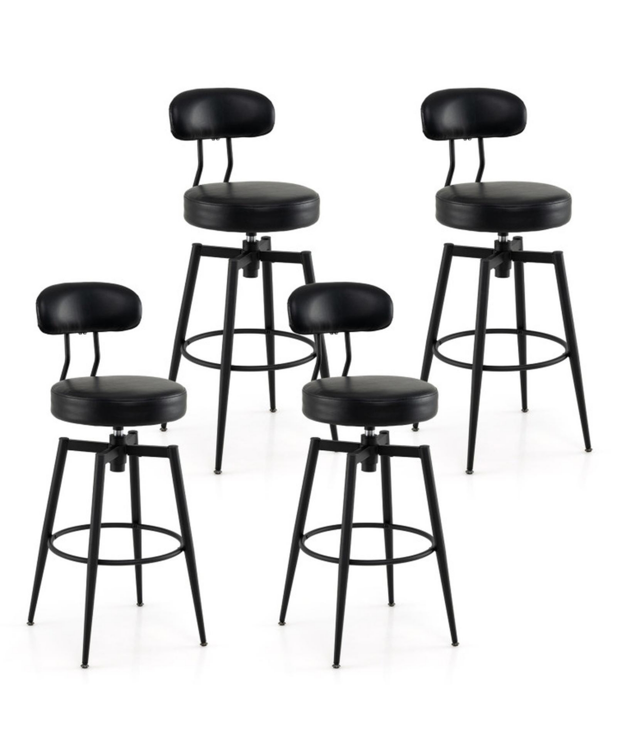 Click here for Sugift Swivel Bar Stools Set of 4 with Faux Leathe... prices