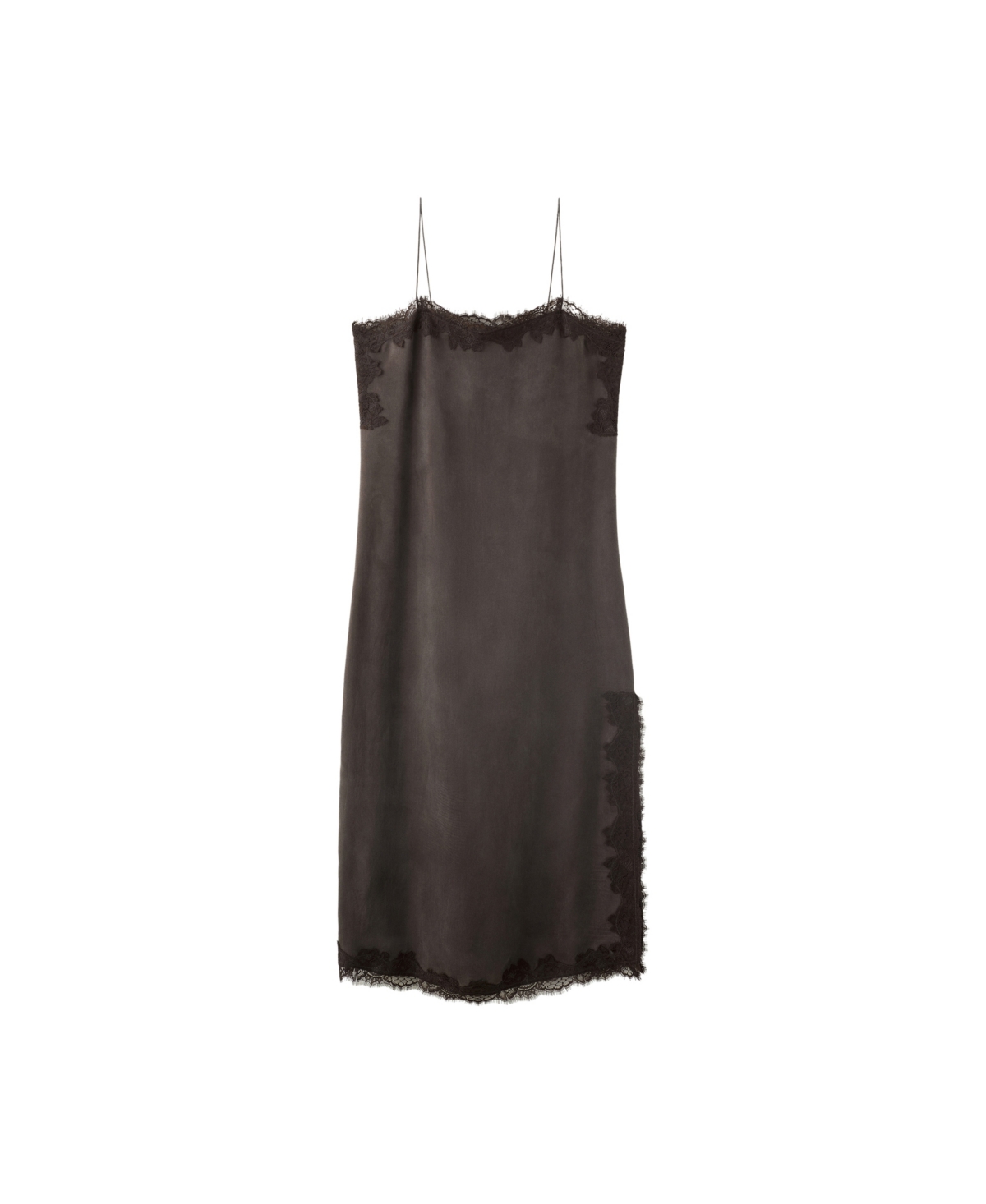 Click here for Mango Womens Lace Camisole Side Slit Midi Dress -... prices
