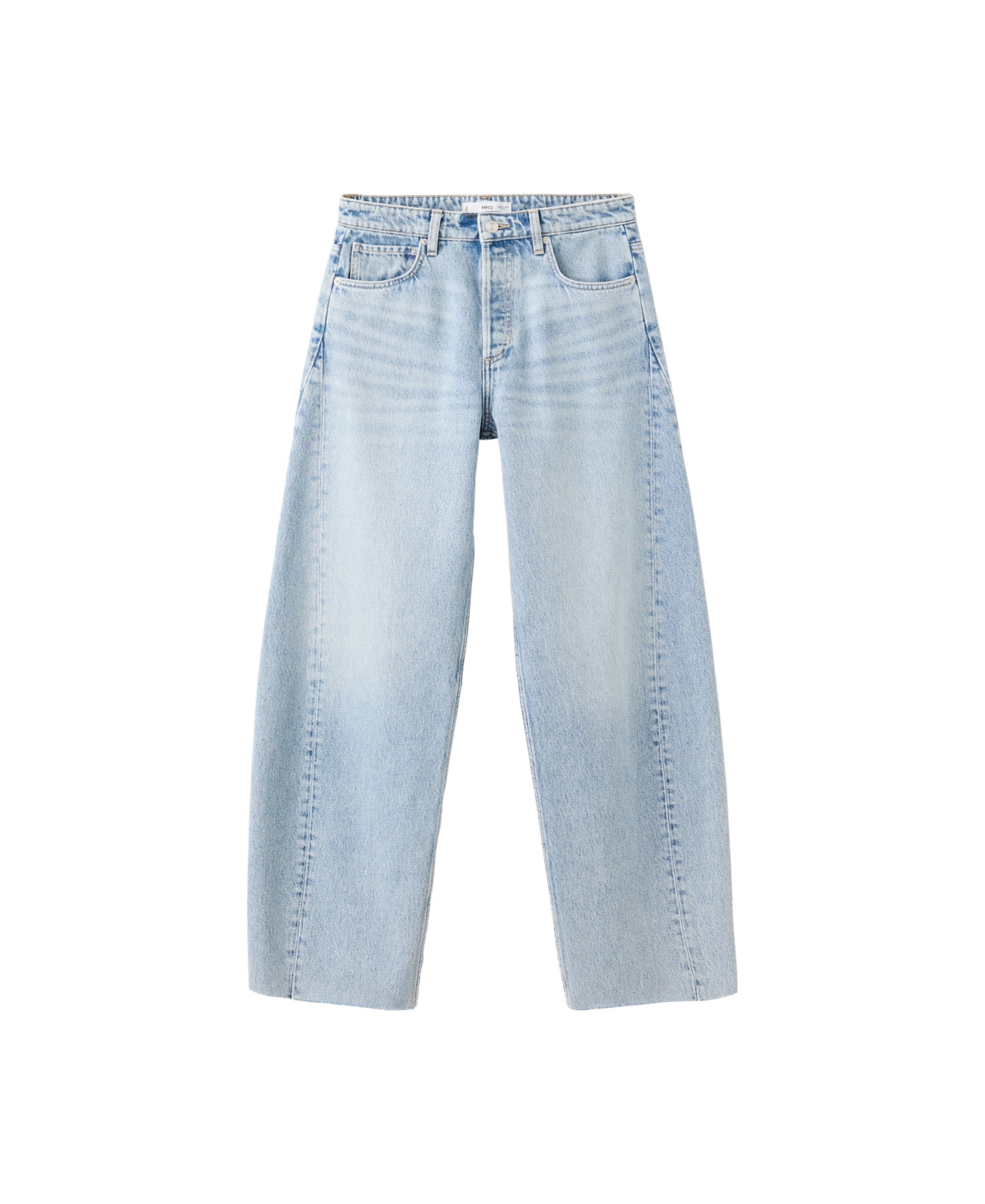 Click here for Mango Womens Mid-Rise Baggy Balloon Jeans - Light... prices