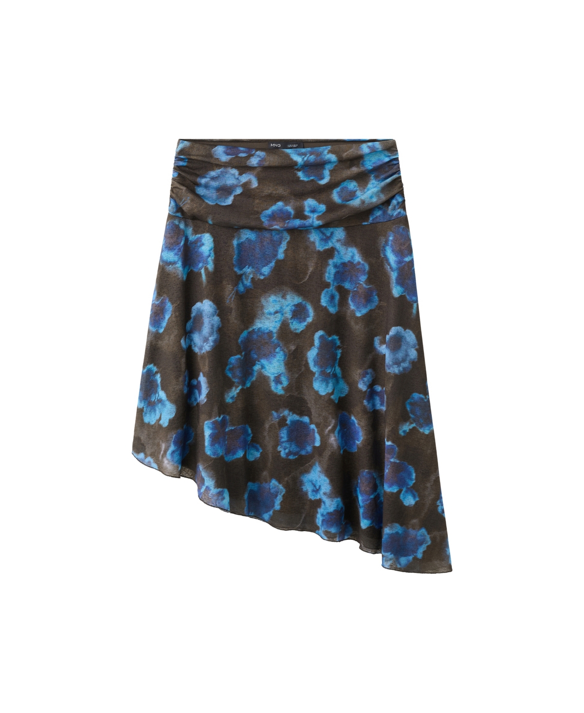 Click here for Mango Womens Asymmetrical Printed Skirt - Brown prices
