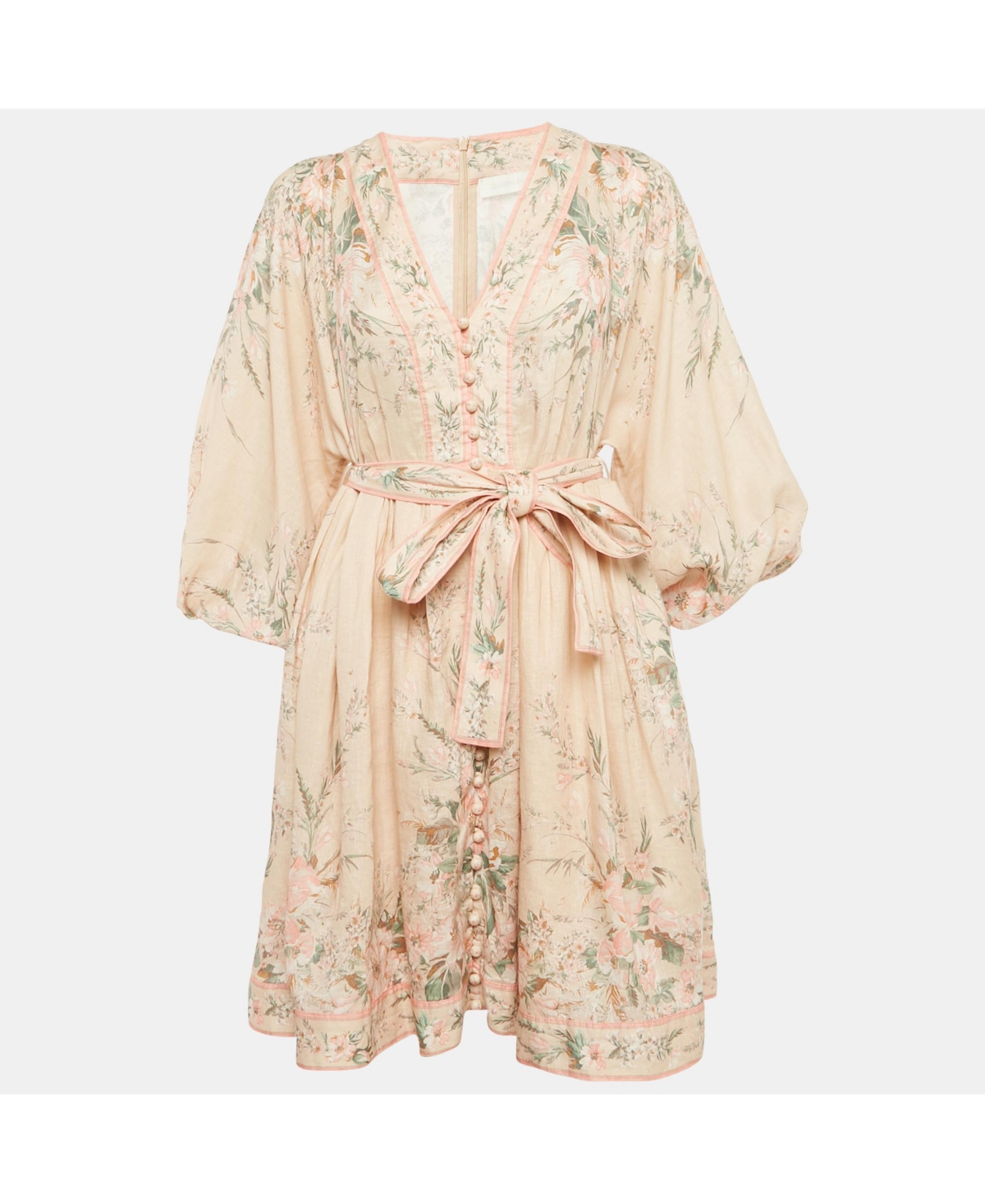 Click here for Pre-Owned Zimmermann Womens Floral Print Linen Min... prices