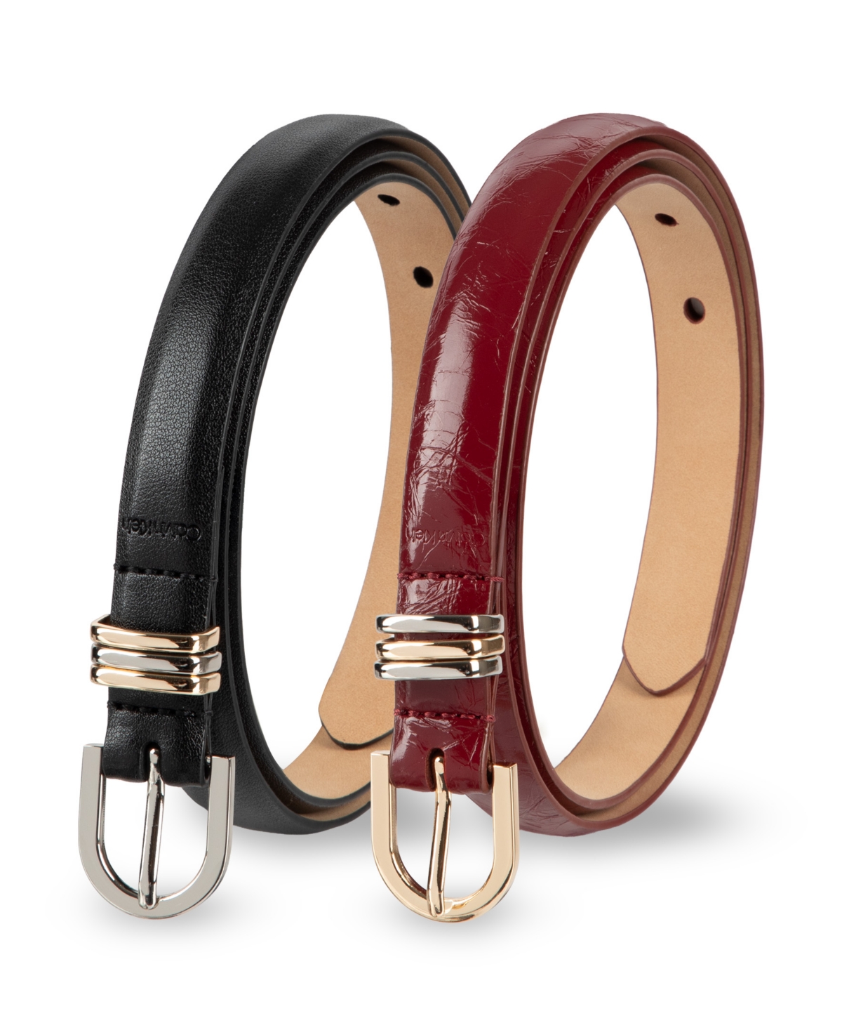 Click here for Calvin Klein Skinny Solid and Embossed Belt Set -... prices