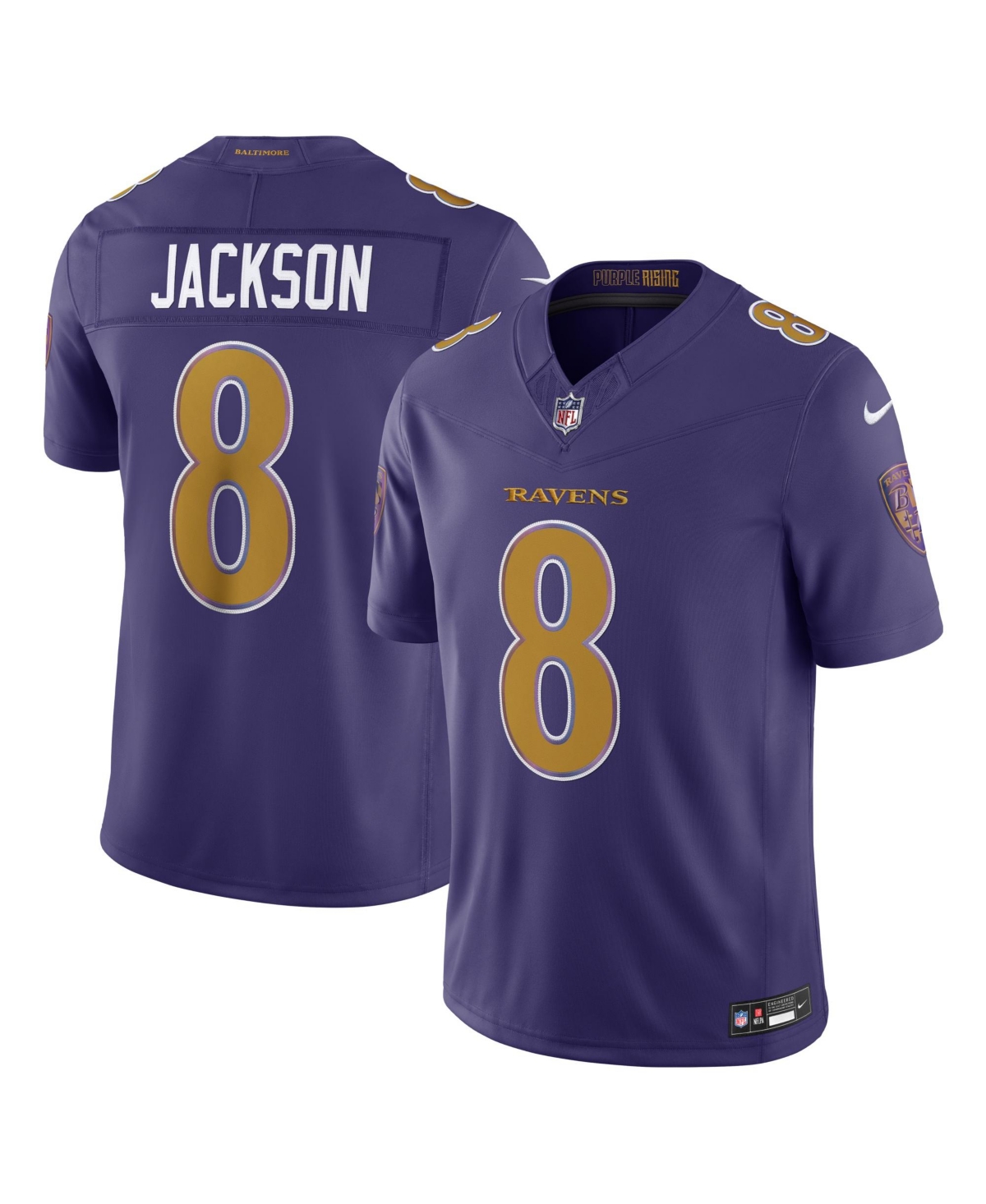 Click here for Nike Mens Lamar Jackson Purple Baltimore Ravens Al... prices