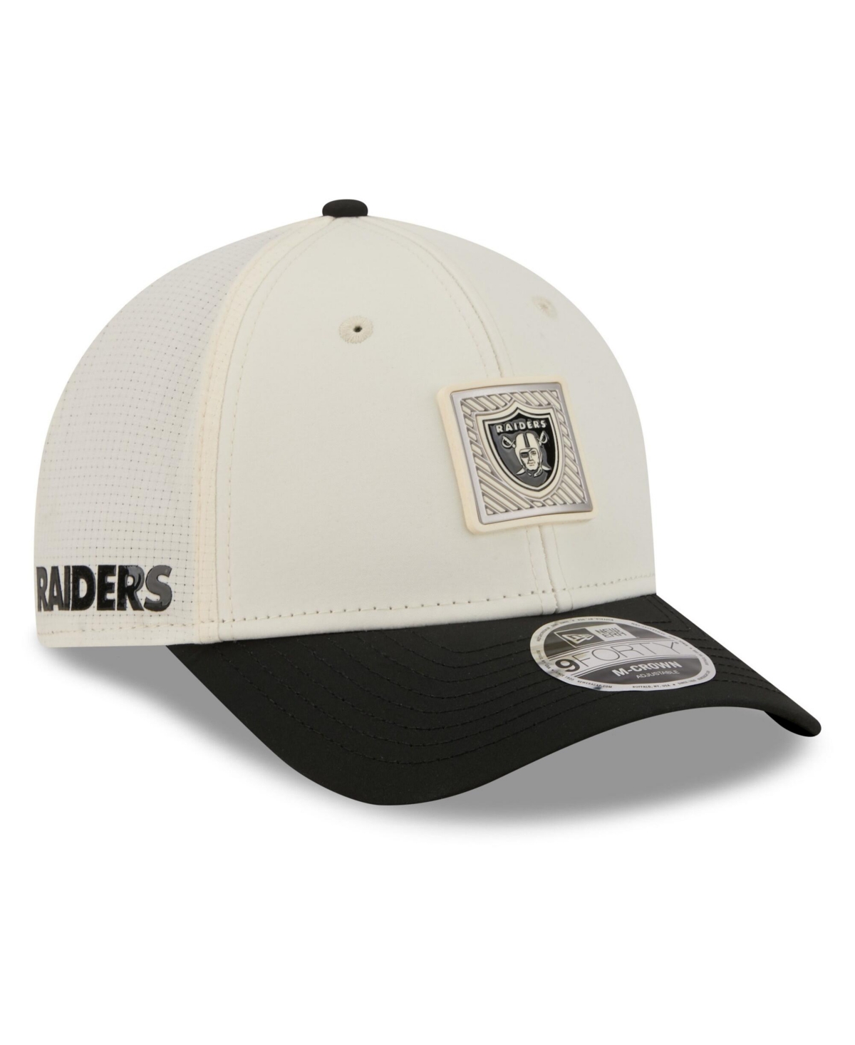 Click here for New Era Mens Cream/Black Las Vegas Raiders 2026 Nf... prices