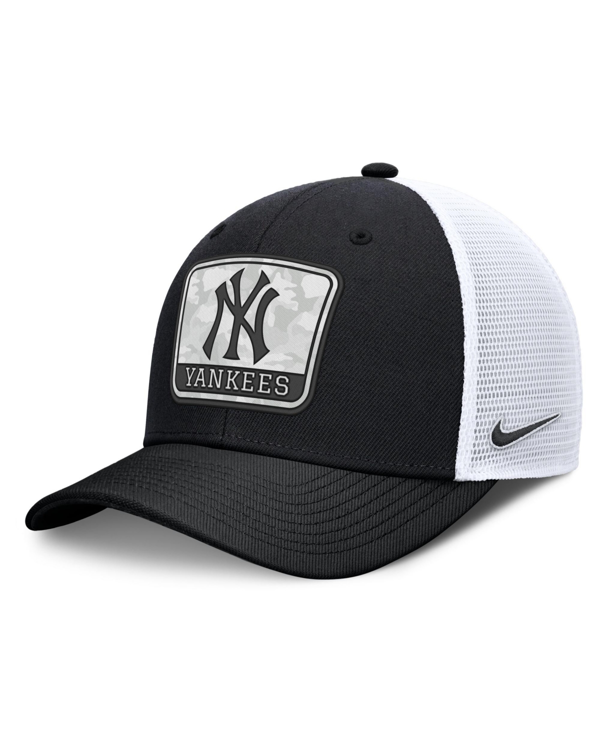 Click here for Nike Mens Black/White New York Yankees Camo Rise T... prices