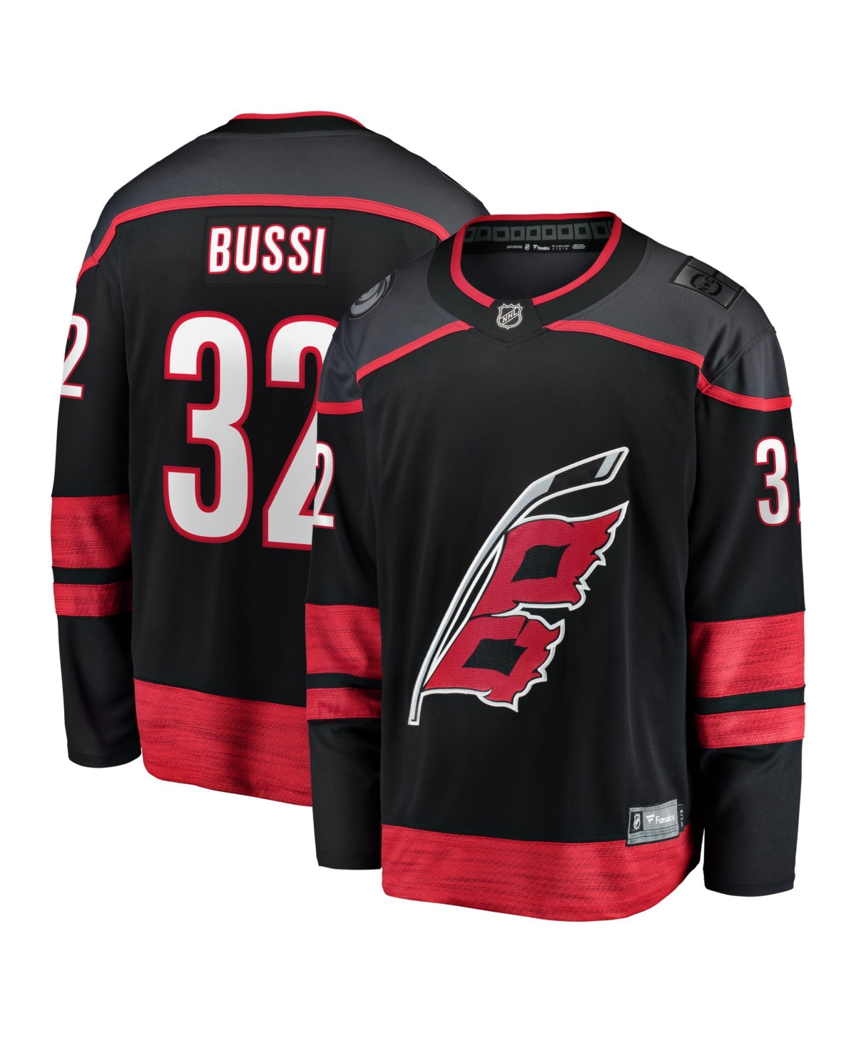 Click here for Fanatics Mens Brandon Bussi Black Carolina Hurrica... prices
