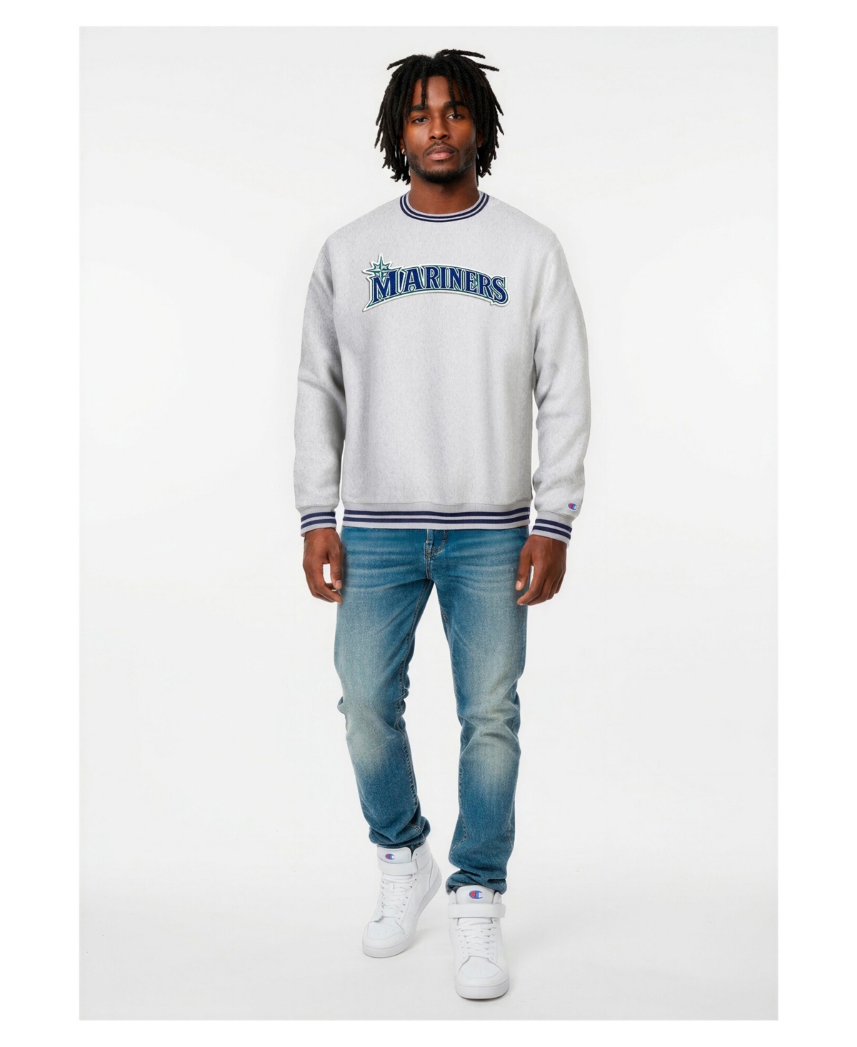 Click here for Champion Mens Heather Gray Seattle Mariners Revers... prices