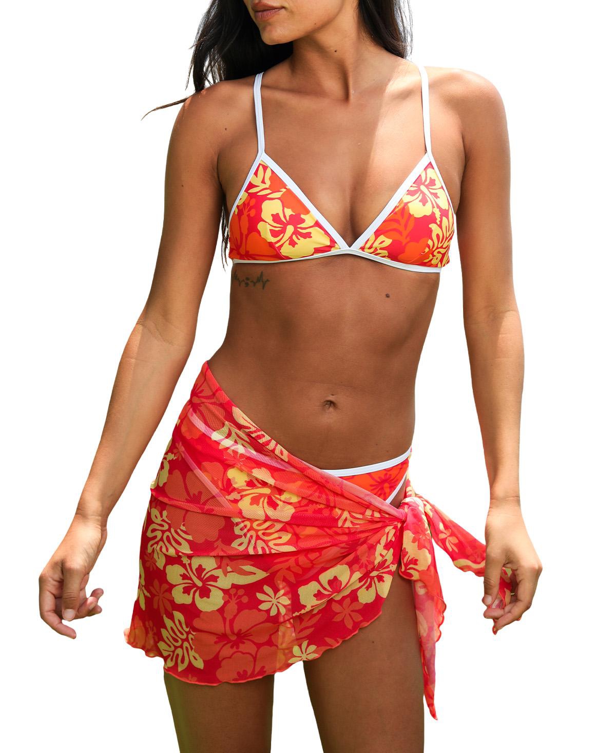 Click here for Cupshe Womens Aloha Bliss Floral Sarong Three Piec... prices