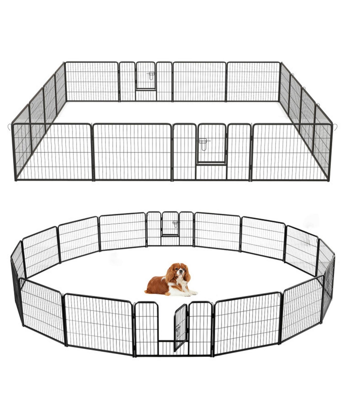 Click here for Hongge 16-Panel Metal Dog Playpen 24 in with Locka... prices