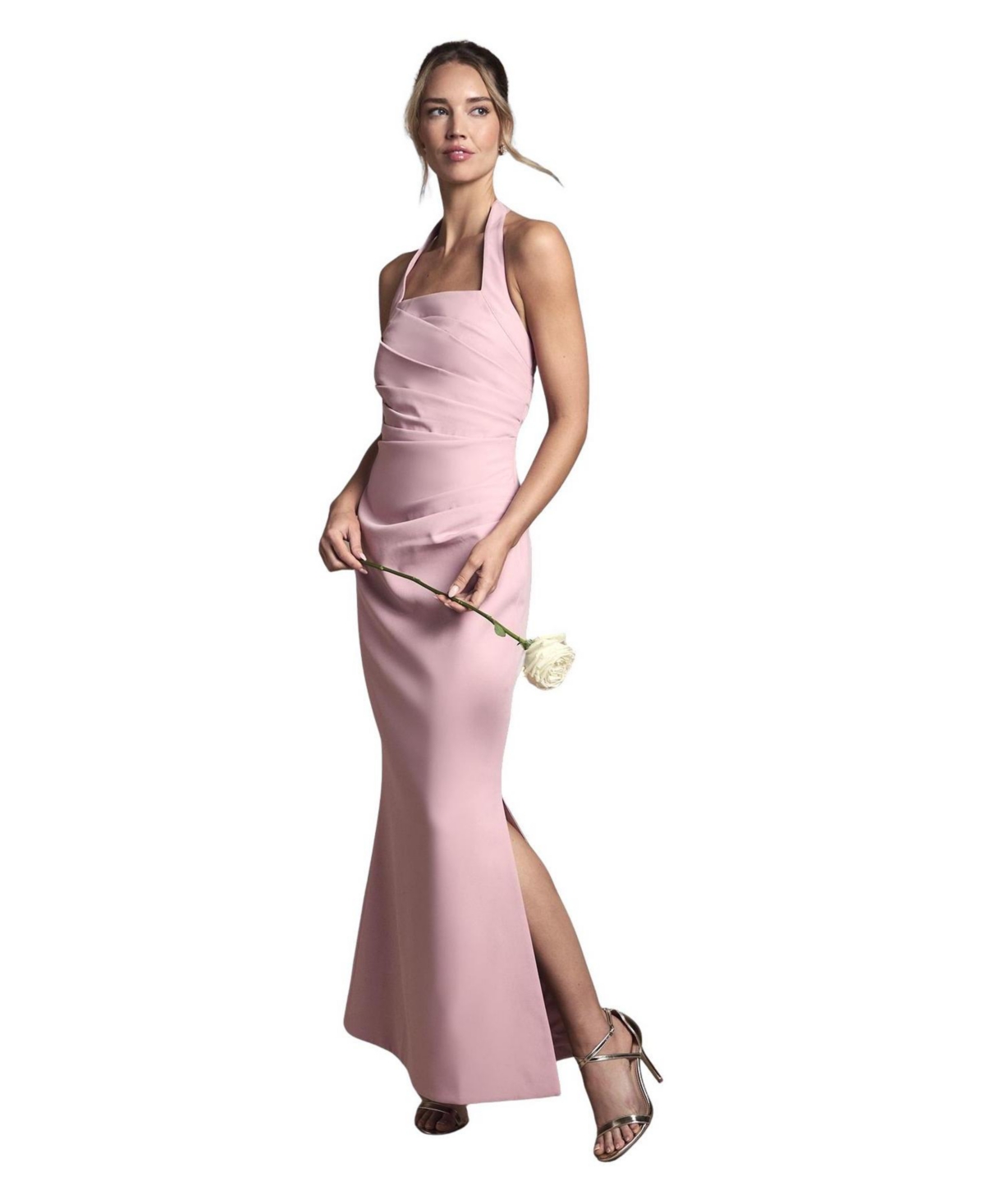Click here for Coast Womens Halter Neck Maxi Dress - Antique rose prices