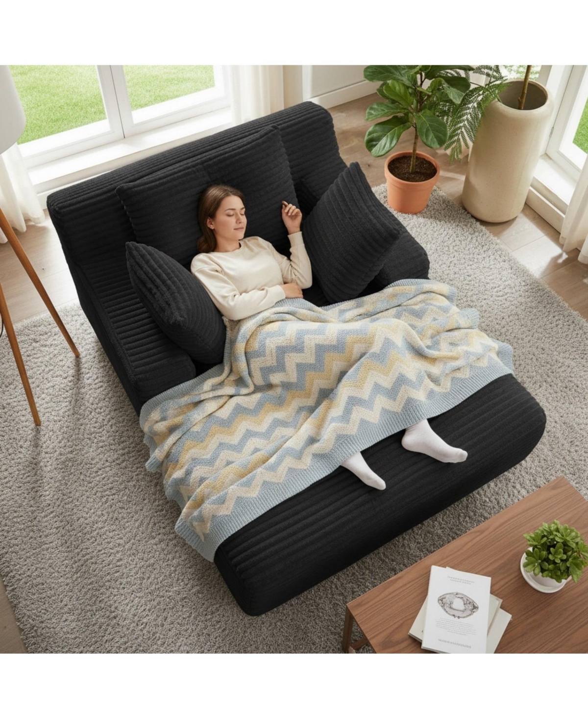 Click here for Sailvan Oversized Chaise Lounge Chair  Corduroy Up... prices