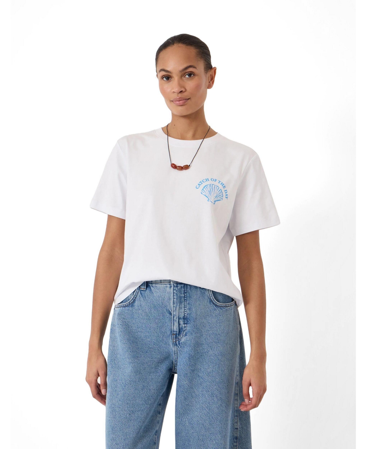 Click here for Hush Womens Catch of the Day Graphic T-Shirt - Whi... prices