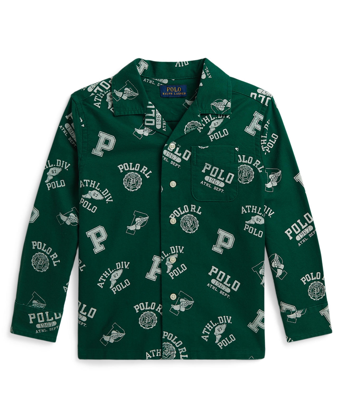 Click here for Polo Ralph Lauren Boys 2T-7 Print Cotton Oxford Sh... prices