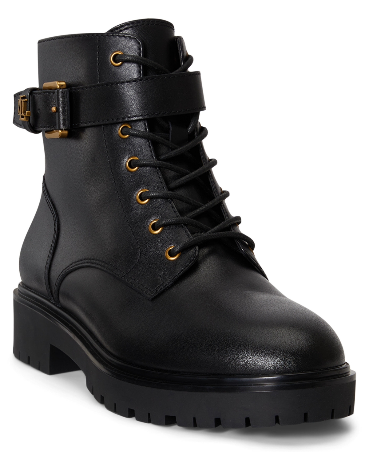 Click here for Lauren Ralph Lauren Womens Allyson Logo Lace-Up Bo... prices