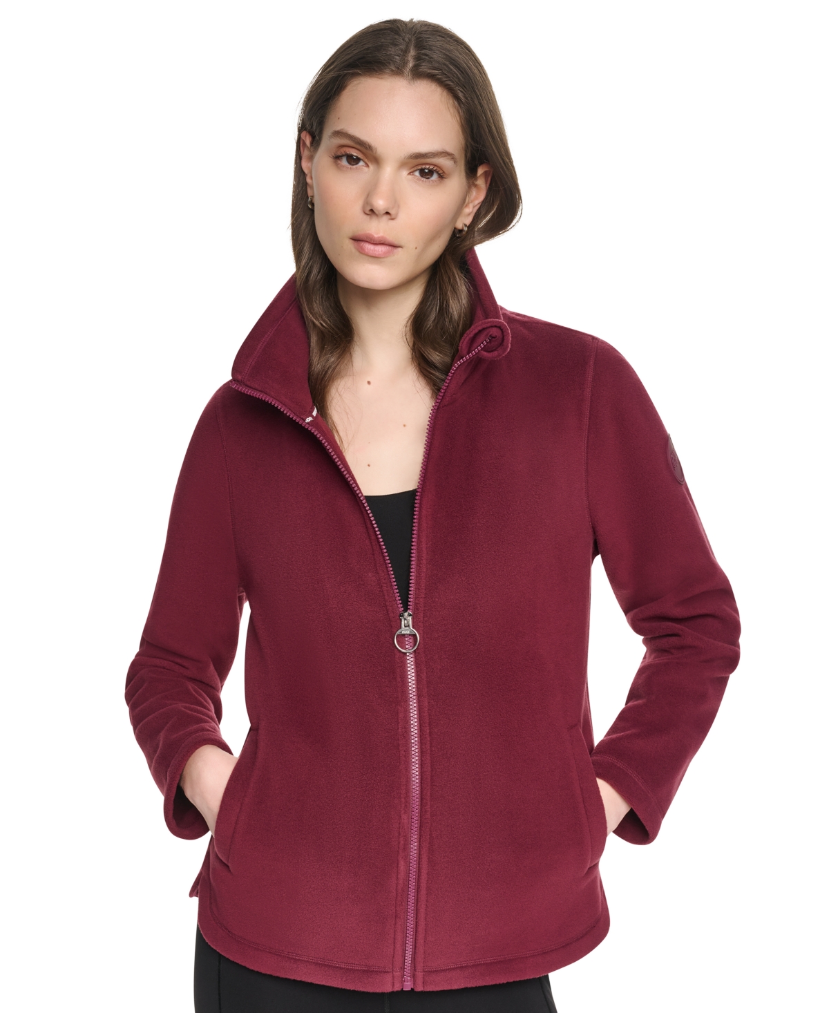 Click here for Dkny Sport Womens Collared Zipper-Front Jacket - C... prices