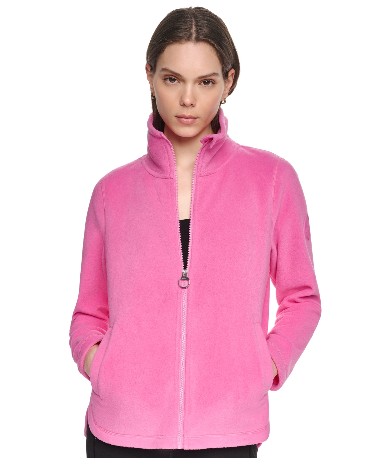 Click here for Dkny Sport Womens Collared Zipper-Front Jacket - T... prices