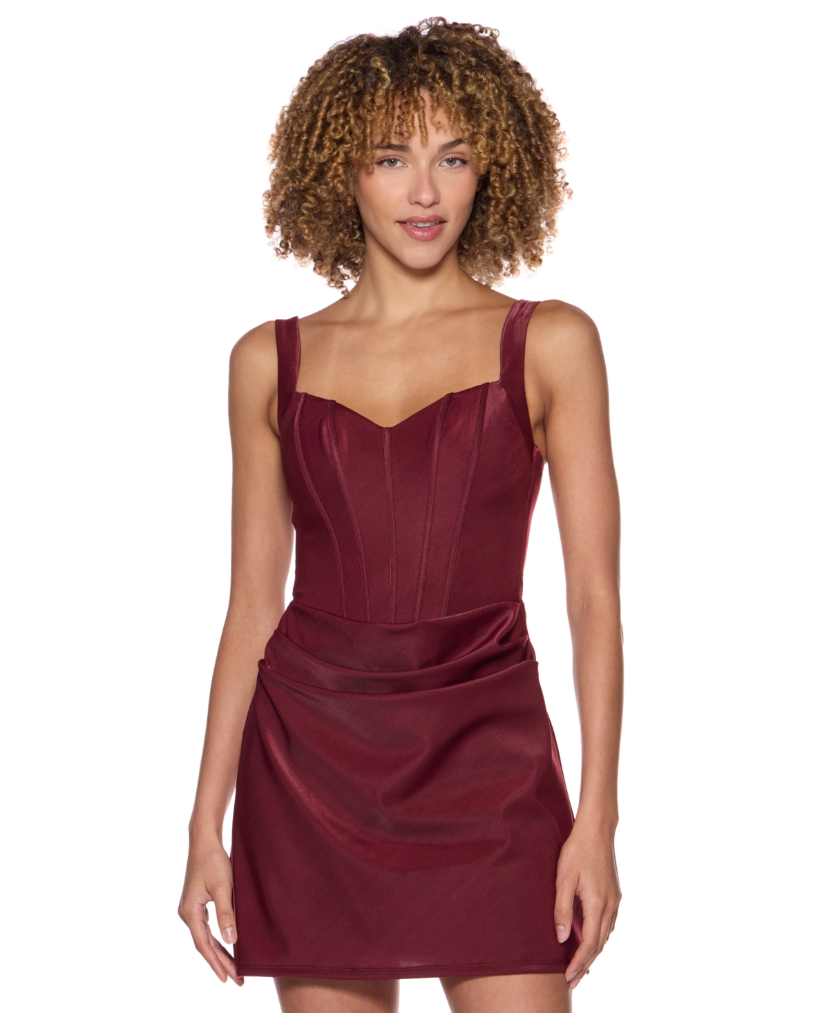 Click here for B Darlin Juniors Sweetheart-Neckline Corset-Bodice... prices