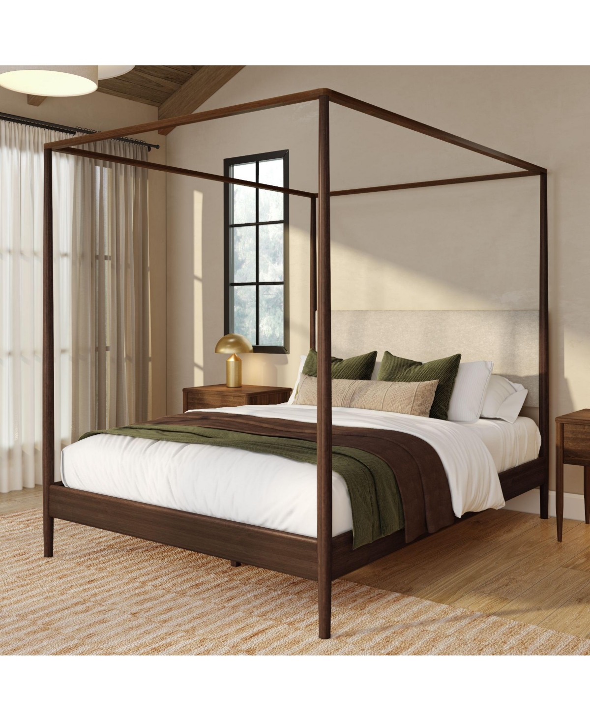 Click here for Plank+Beam Harbor Queen Canopy Bed with Upholstere... prices