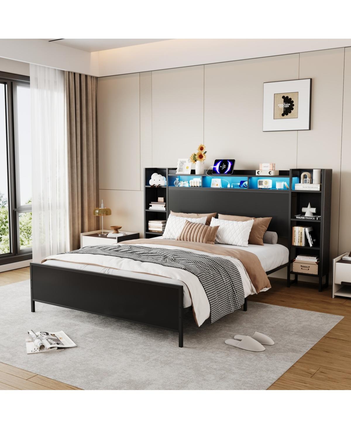 Click here for Streamdale Furniture King Size Metal Platform Bed... prices