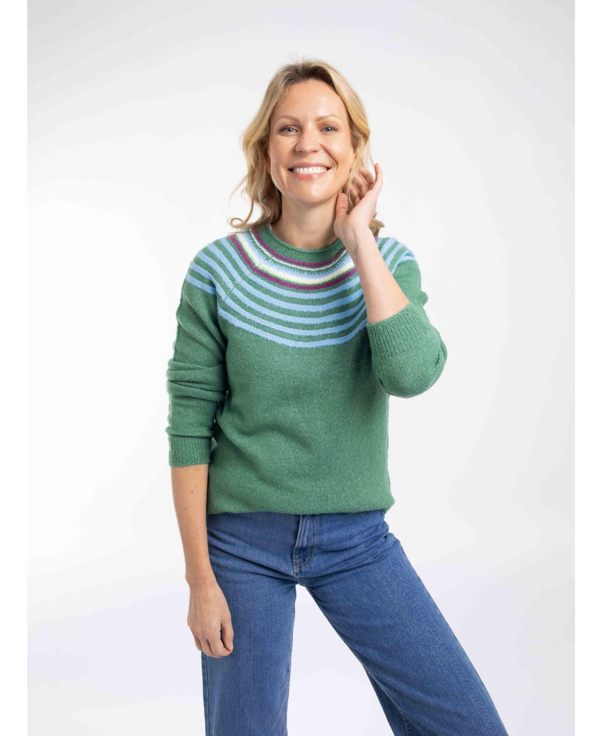 Click here for Weird Fish Womens Sinatra Patterned Knit Jumper -... prices